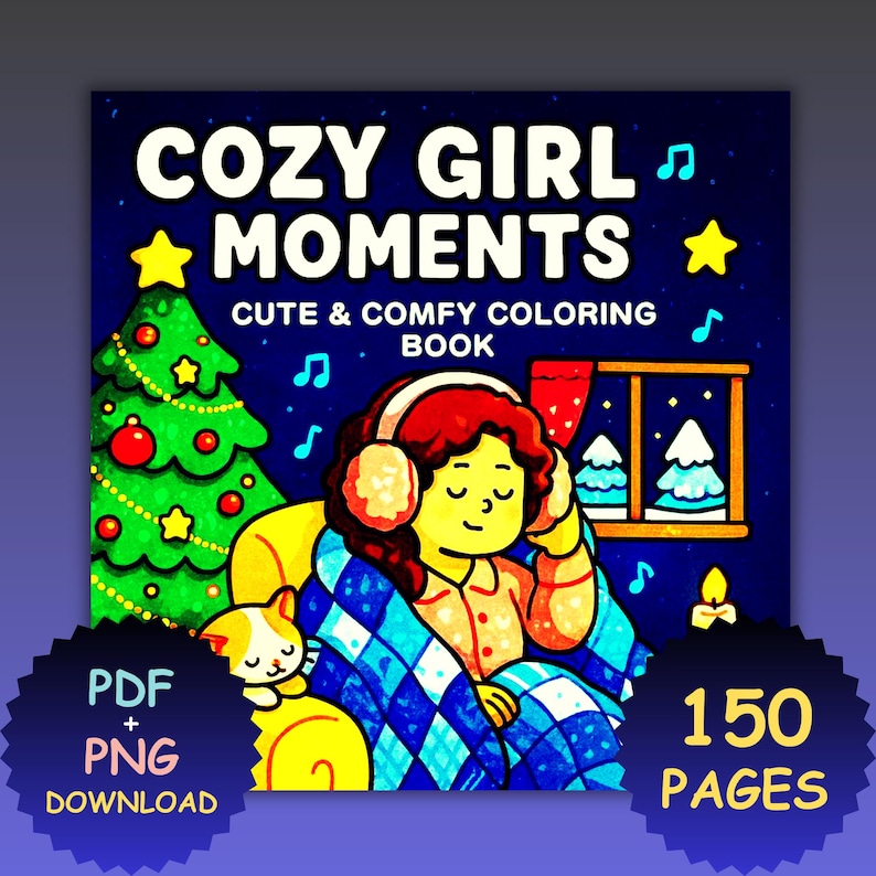 Cozy Girl Moments Coloring Book, 150 Cute Pages (PDF + PNG) - Etsy Canada