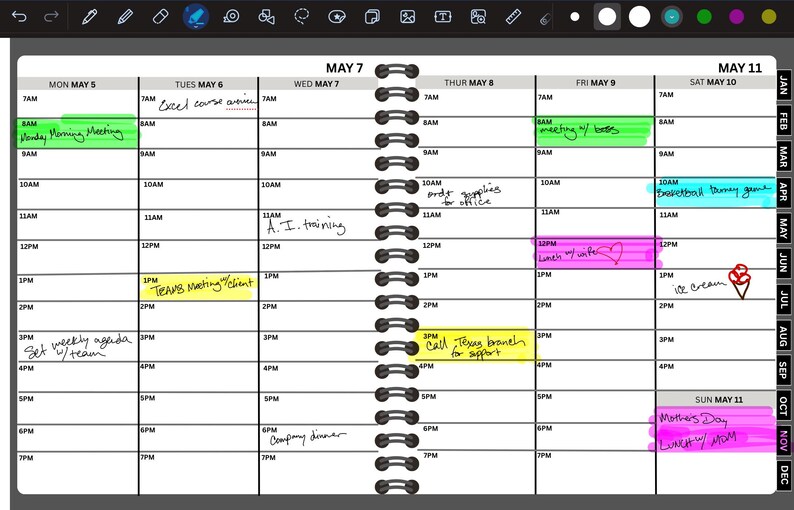 2025-2026 Goodnotes 6 Digital Planner | Hourly Weekly Planner | CONTROL ...