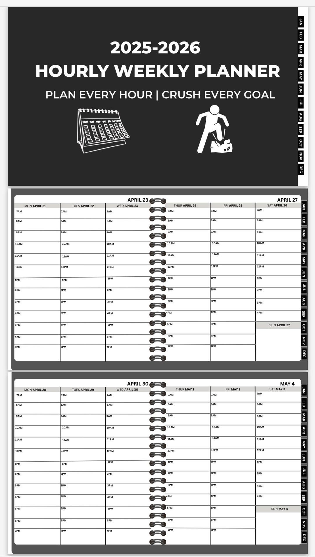 2025-2026 Goodnotes 6 Digital Planner | Hourly Weekly Planner | CONTROL ...