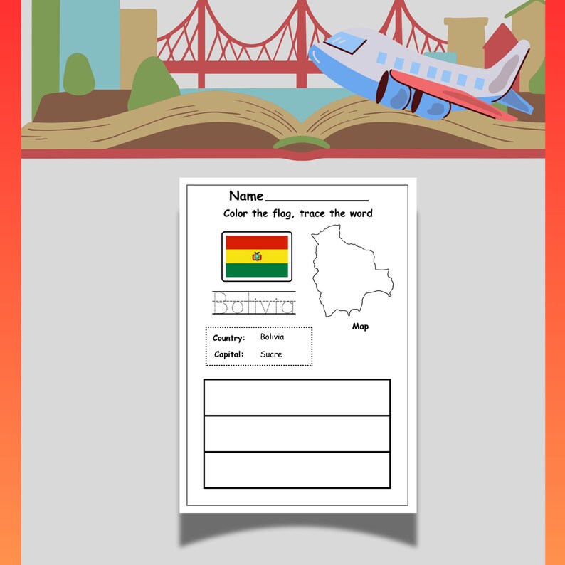 South America Country Flags Worksheet 12 Pages Learn and Trace PDF ...