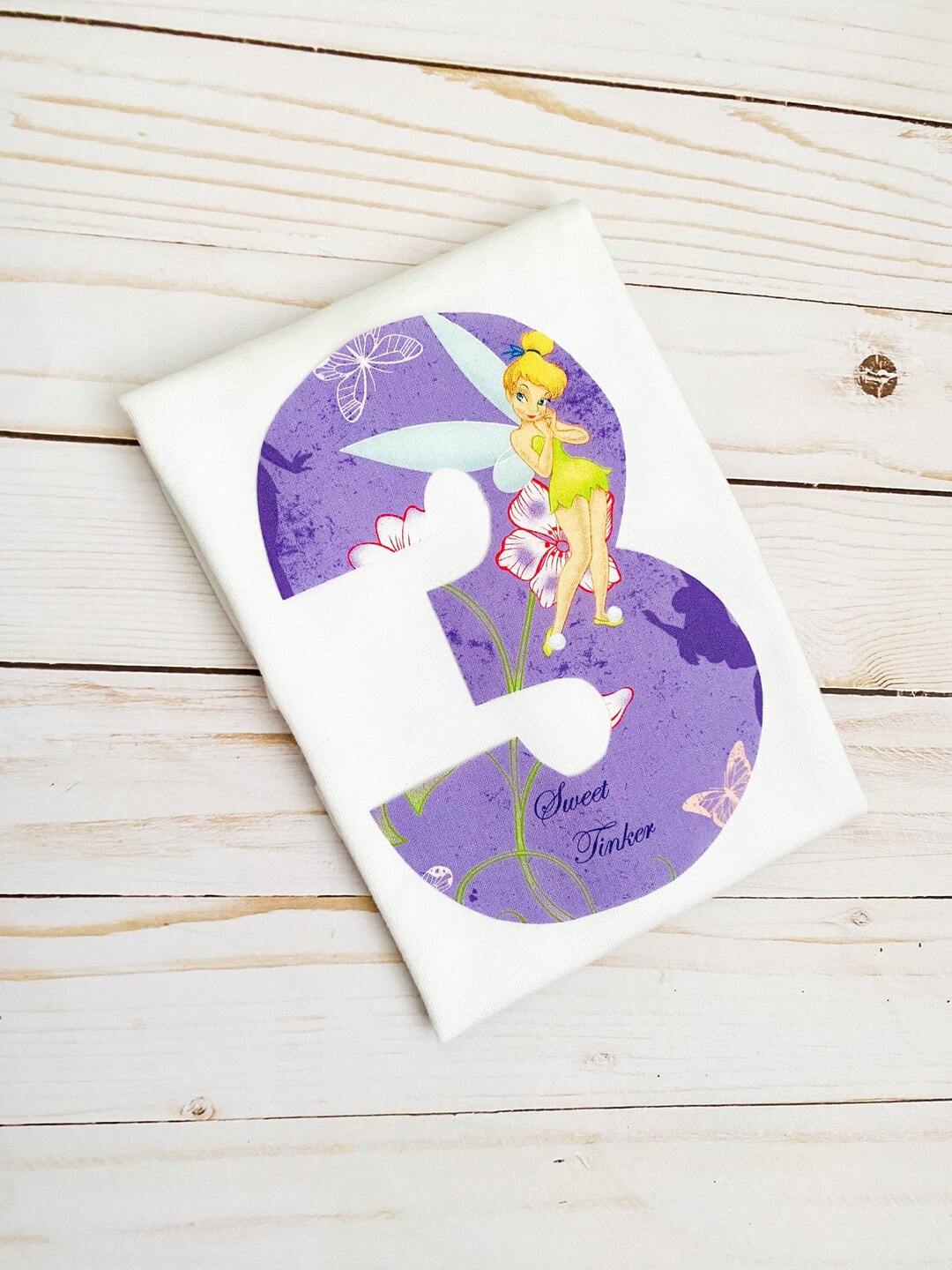 Tinkerbell Birthday Shirt Girls Puff Sleeve Tink Fairy Party Top Choose ...