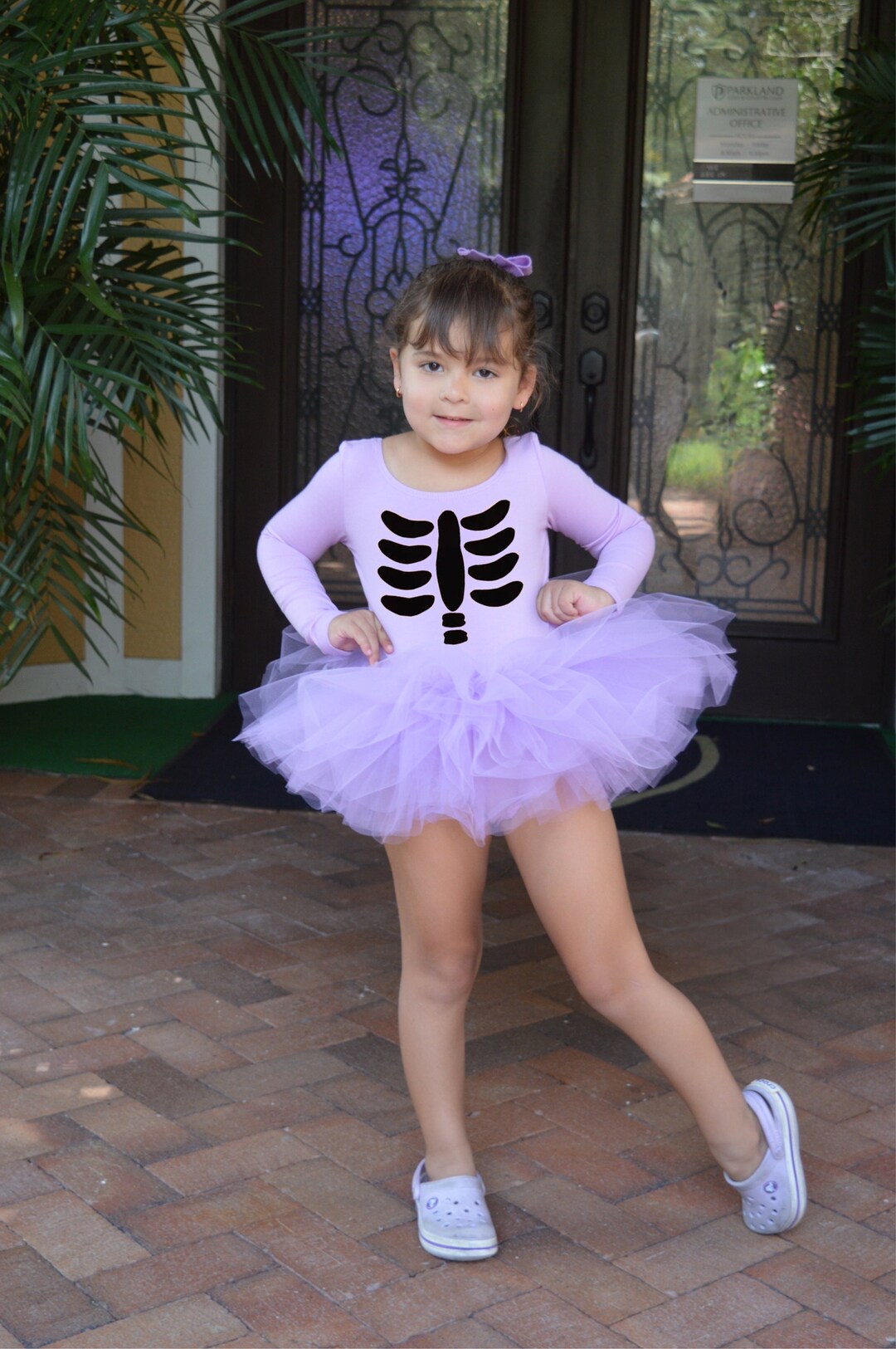 Purple Skeleton Tutu Bodysuit Leotard Baby Toddler Girl Halloween ...