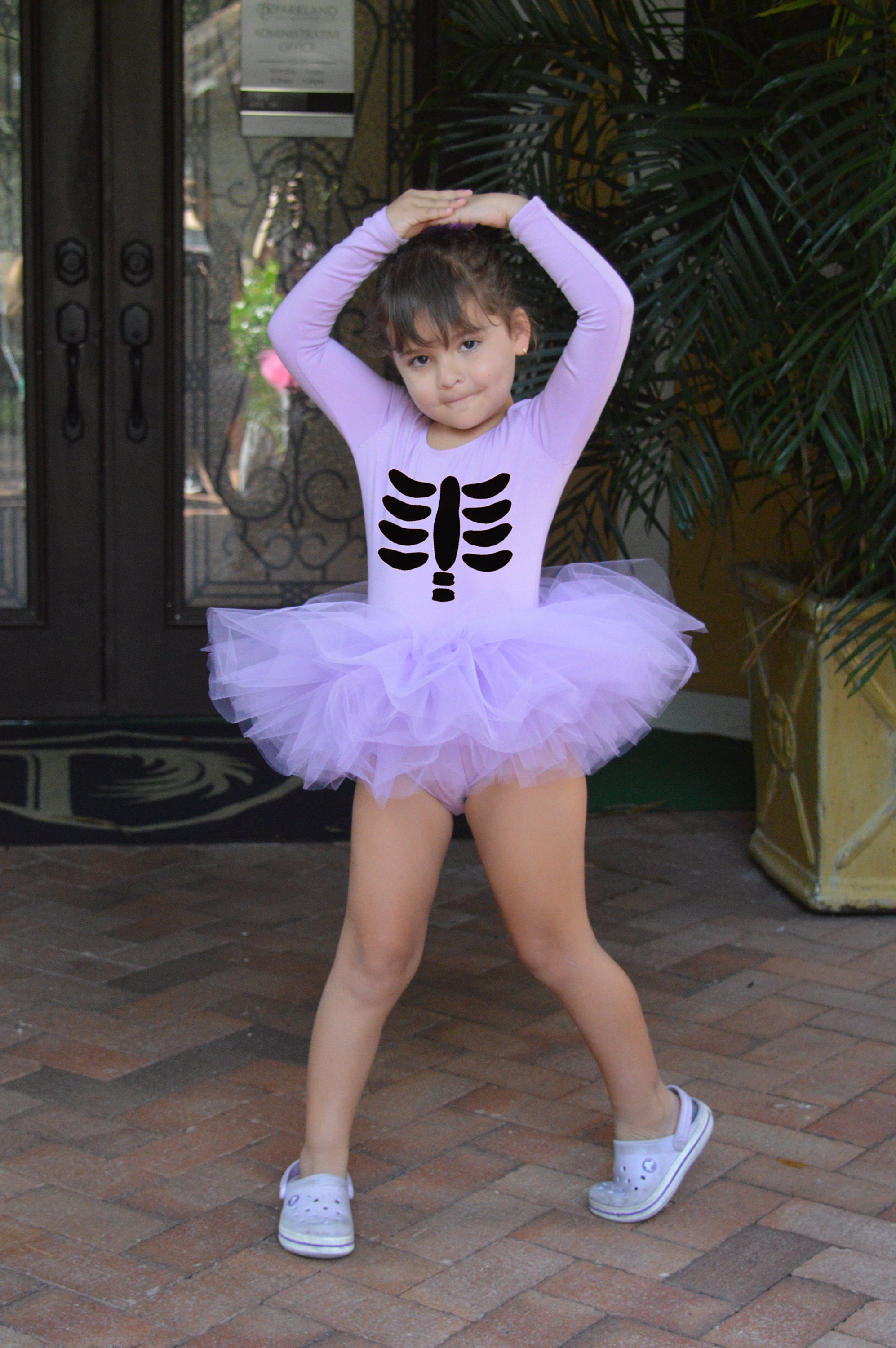 Purple Skeleton Tutu Bodysuit Leotard Baby Toddler Girl Halloween ...