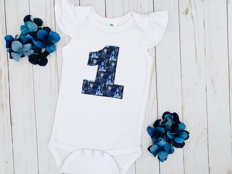 Corpse Bride First Birthday Flutter Sleeve Baby Bodysuit - Etsy
