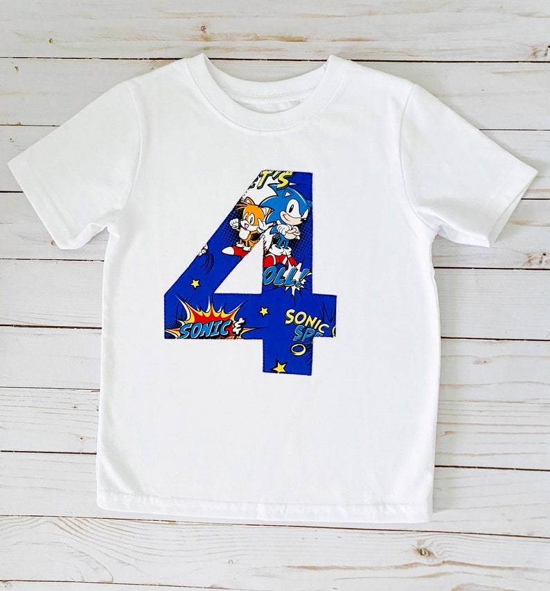 Sonic Birthday Shirt Sonic the Hedgehog and Tails Boys - Etsy