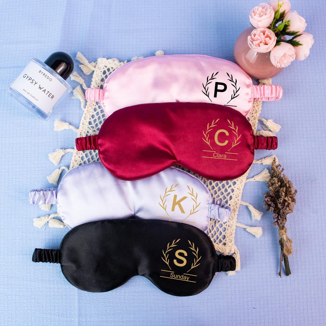Personalized Sleep Mask | Custom Name Eye Mask for Girls | Bridesmaid ...