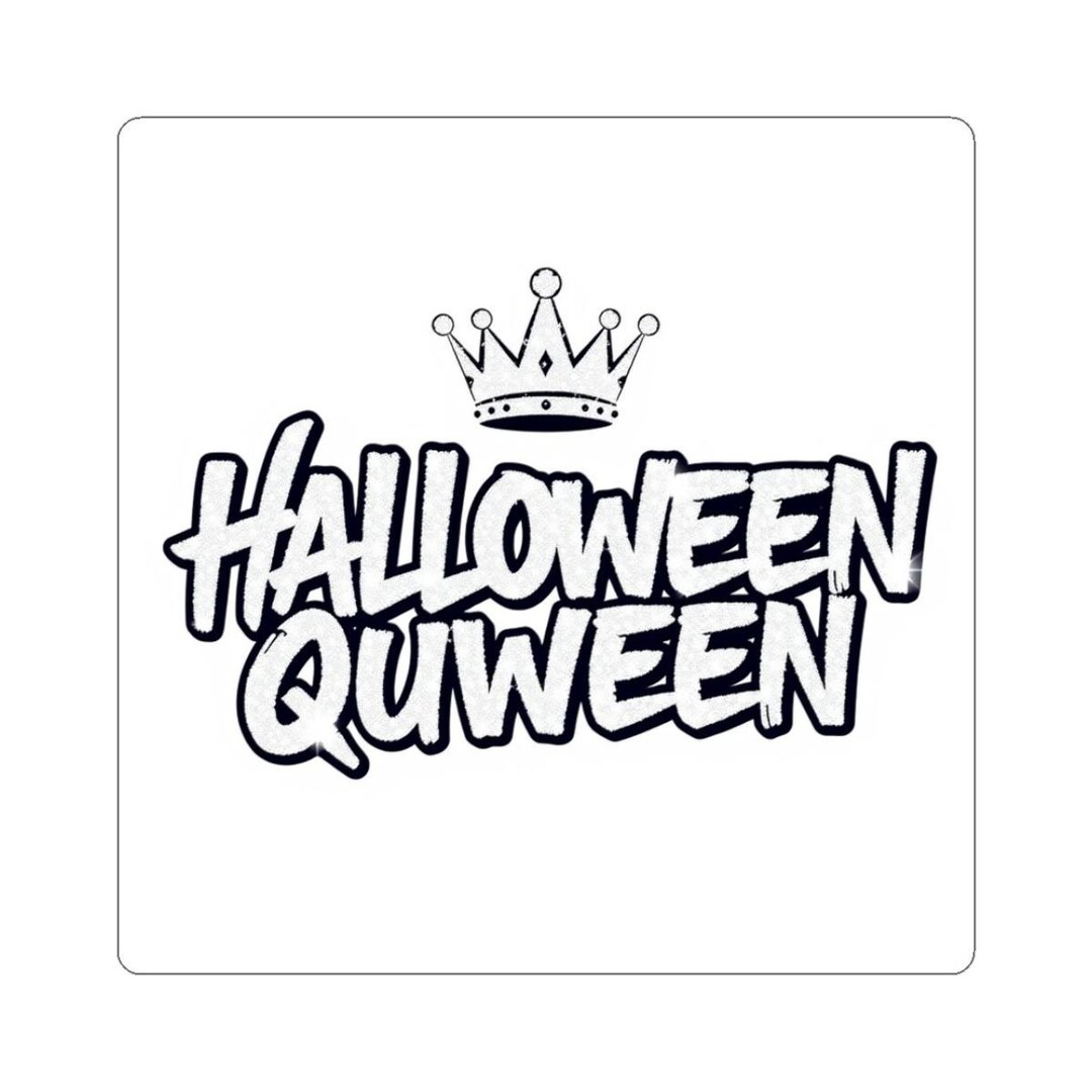Glittering Halloween Quween Kiss-cut Sticker, Sparkly Queen Princess ...