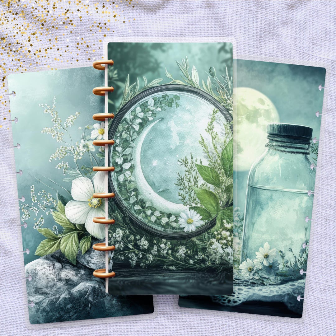 Moonlight Skinny Classic Happy Planner Cover, Vintage Journal Cover ...