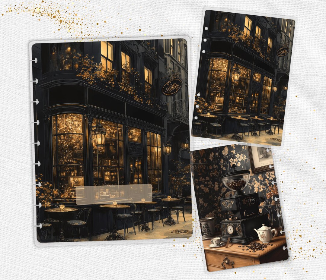 Parisian Café Planner Dashboard | Happy Planner, TUL, Ring Planner ...