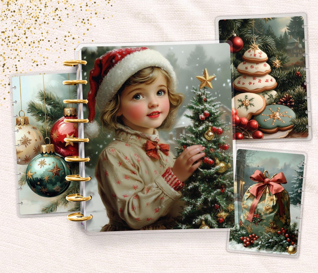 Laminated Planner Cover Set | Happy Planner and TUL | Vintage Christmas ...