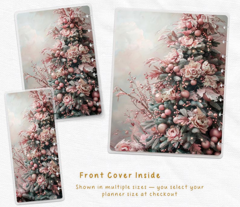 Laminated Planner Cover Set | Happy Planner and TUL | Pink Christmas ...