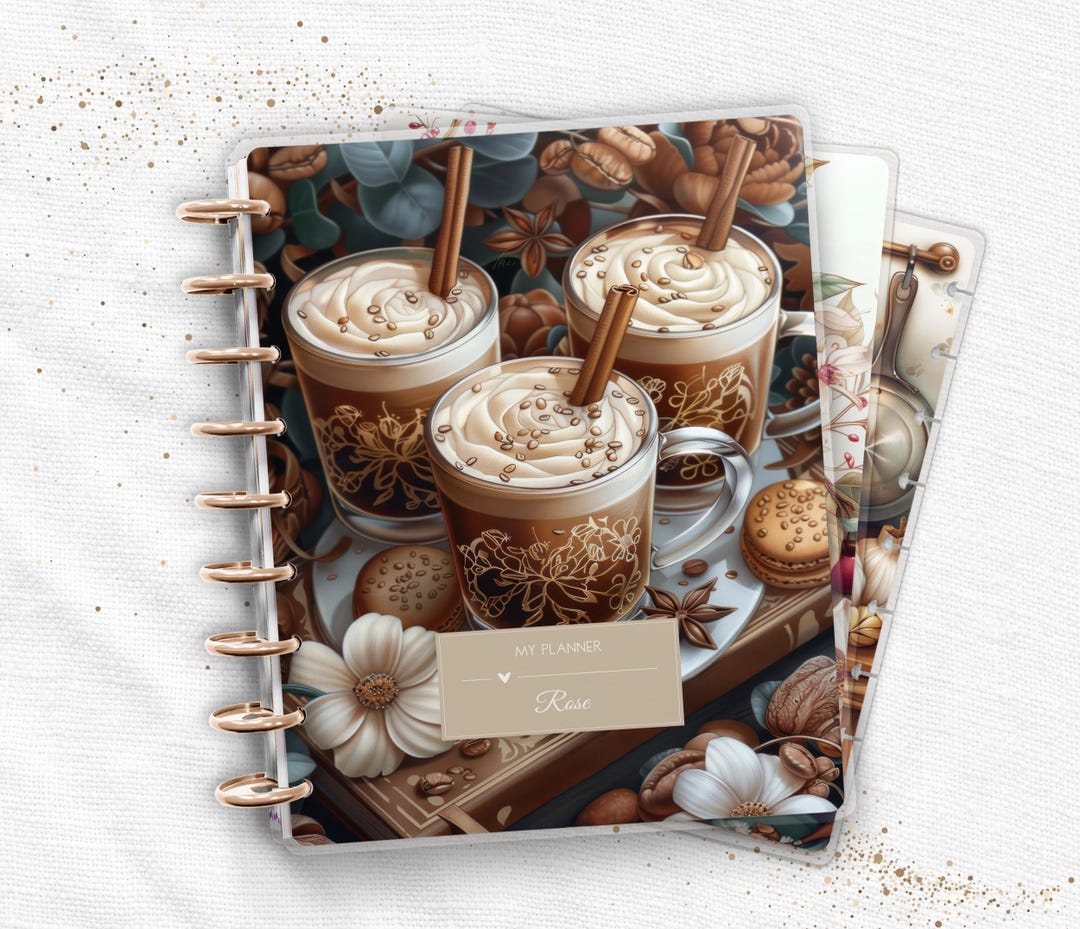 Personalized Planner Cover Set | European Café Coffeehouse Ephemera ...