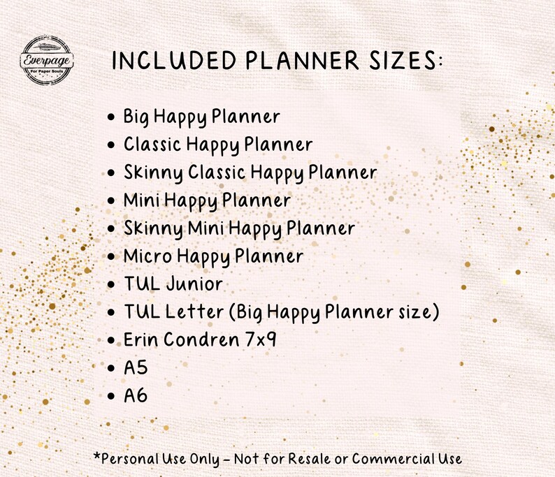 Printable Planner Cover Set | Happy Planner, TUL, EC, A5, A6 | Digital ...