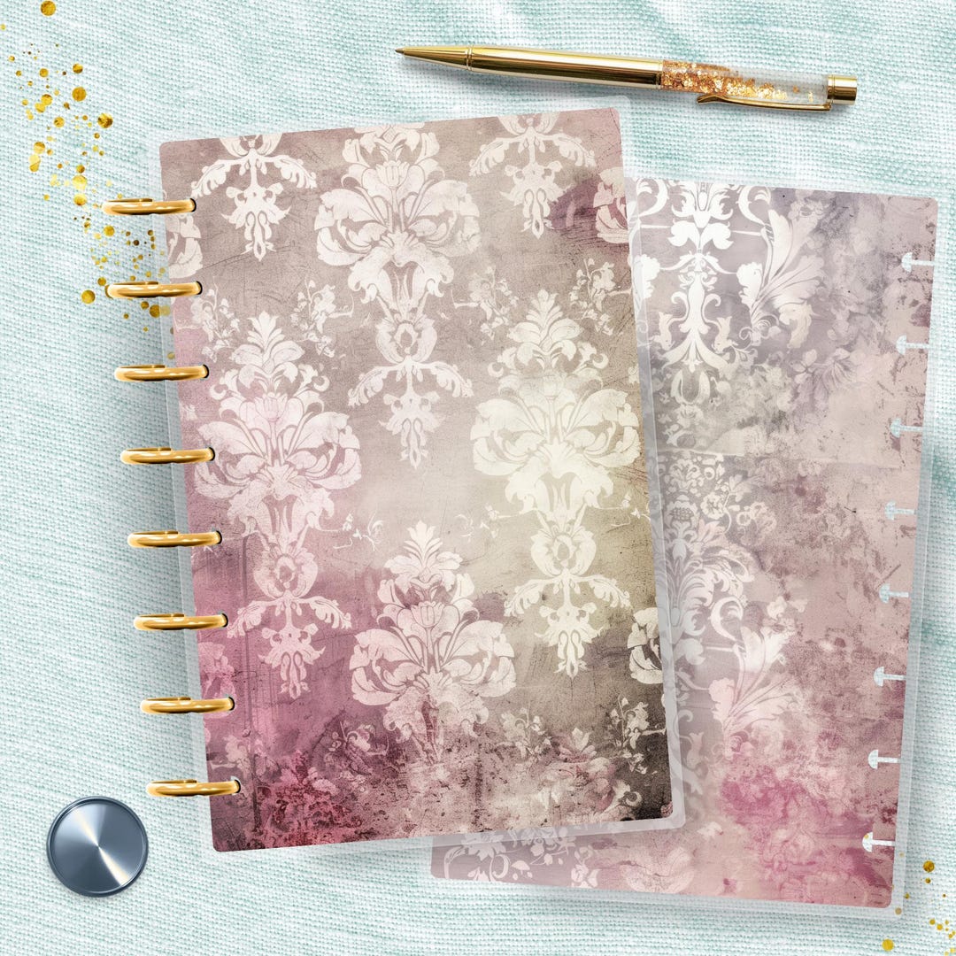 Pink Pattern TUL Junior Cover, Planner Bundle Set, Laminated Design, 8 ...