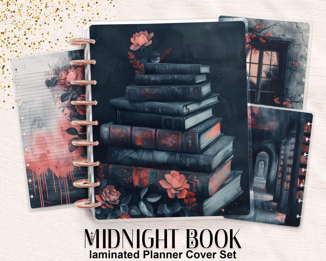 Midnight Book Laminated Planner Cover | Happy Planner & Disc Bound ...