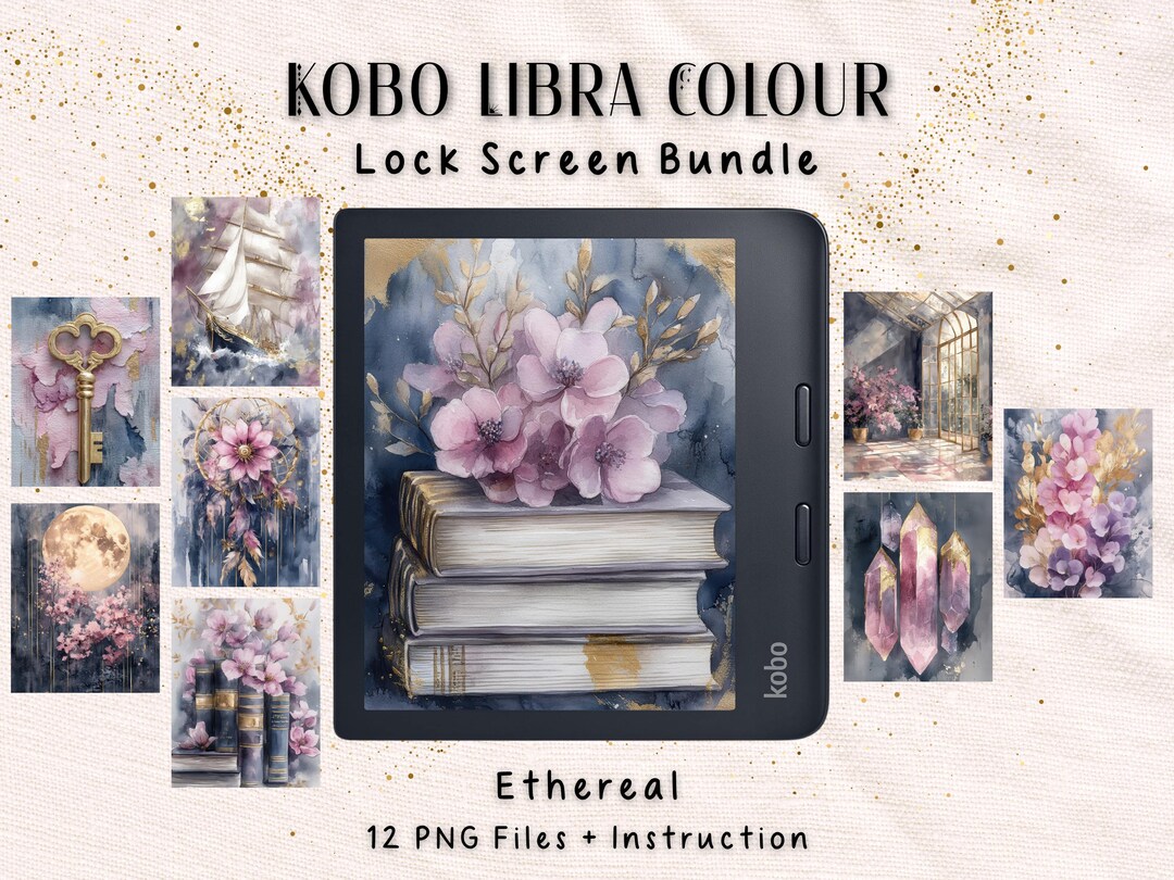 Ethereal Lock Screen Bundle for Kobo Libra Colour (digital Download PNG ...
