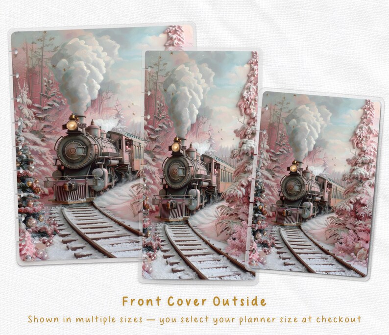 Laminated Planner Cover Set | Happy Planner and TUL | Pink Christmas ...