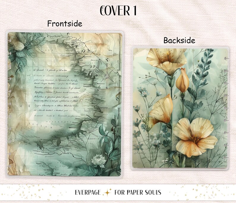 Printable Planner Cover Set | Happy Planner, TUL, EC, A5, A6 | Digital ...