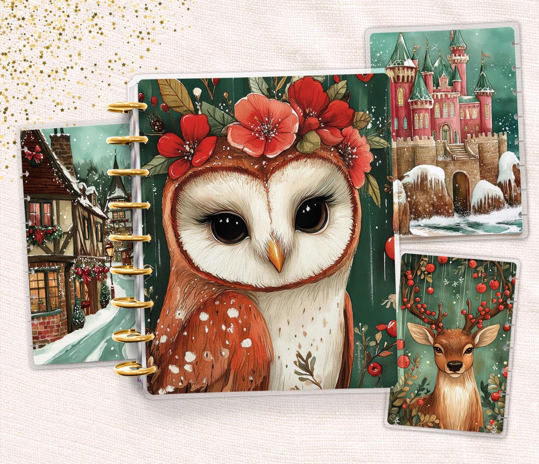 Laminated Planner Cover Set | Happy Planner and TUL | Winter Owl ...