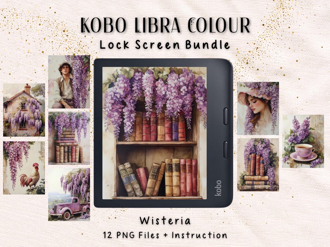 Kobo Libra Colour Lock Screen Bundle, Ereader Wallpaper, Digital ...