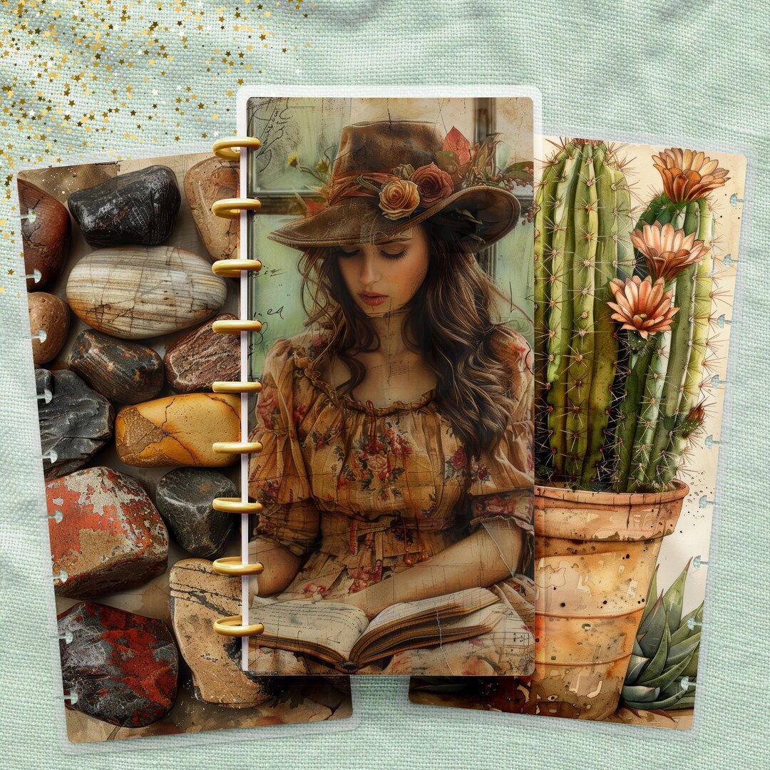 Boho Traveler Skinny Classic Happy Planner Cover, Vintage Journal Cover ...