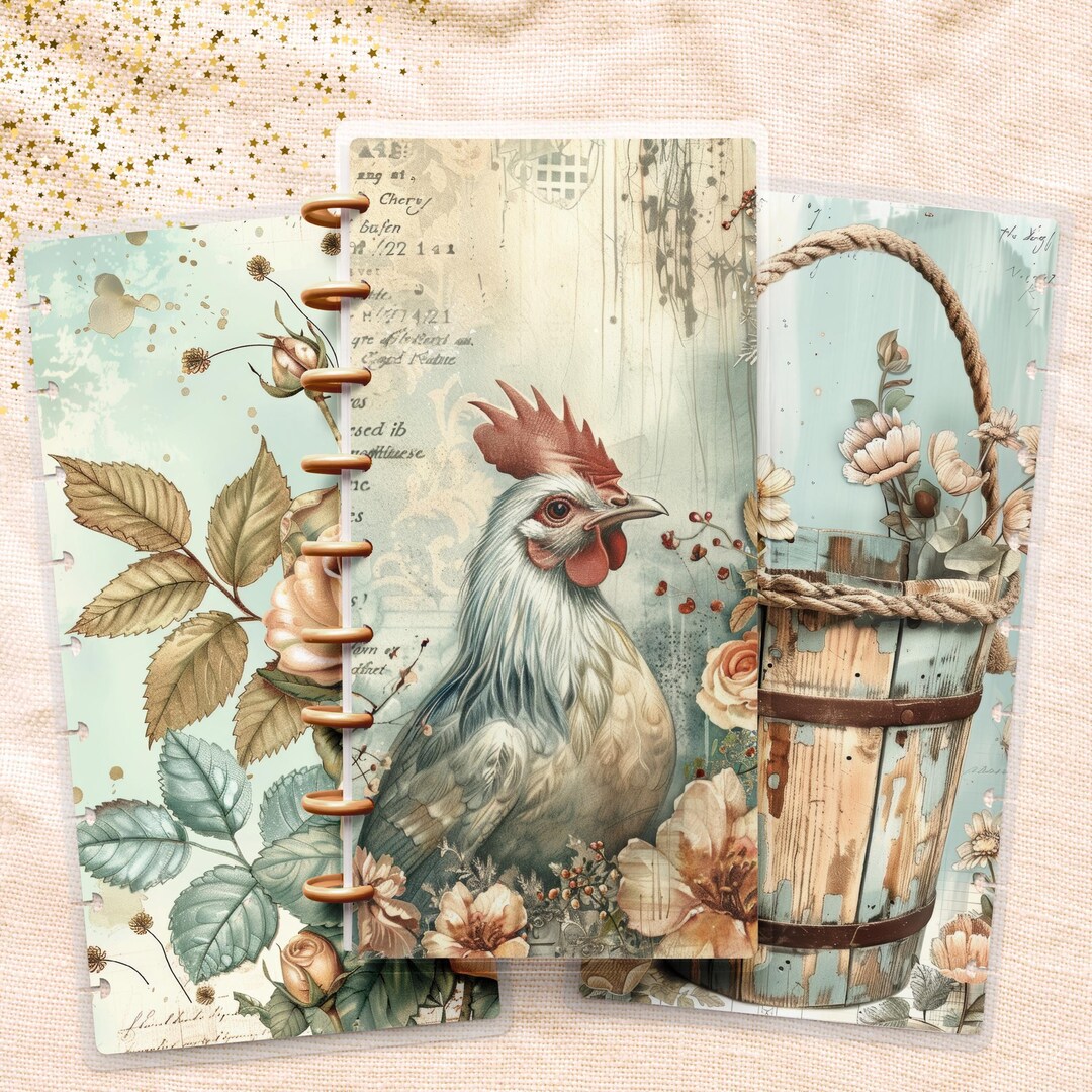 Pastel Past Memory Skinny Classic Happy Planner Cover, Vintage Journal ...