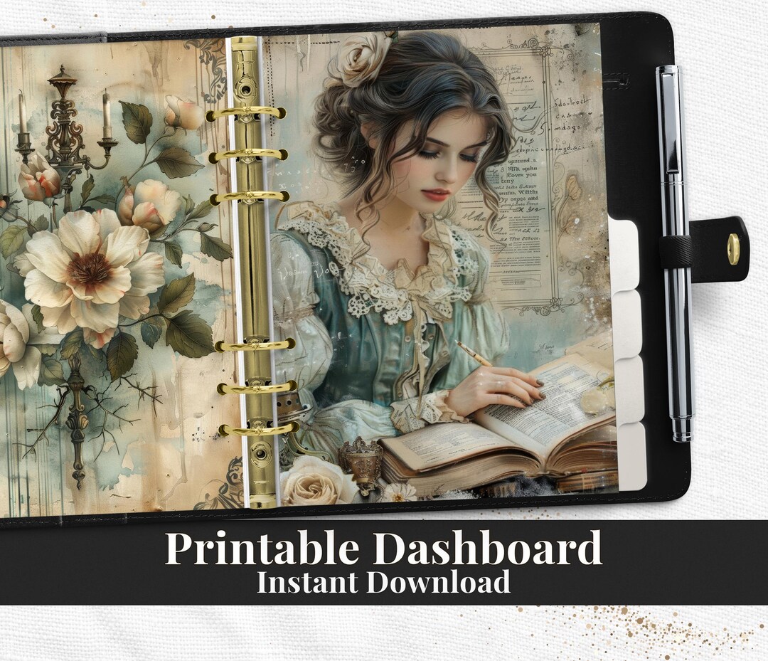 Victorian Scholar Planner Dashboard Divider PDF Digital Download ...