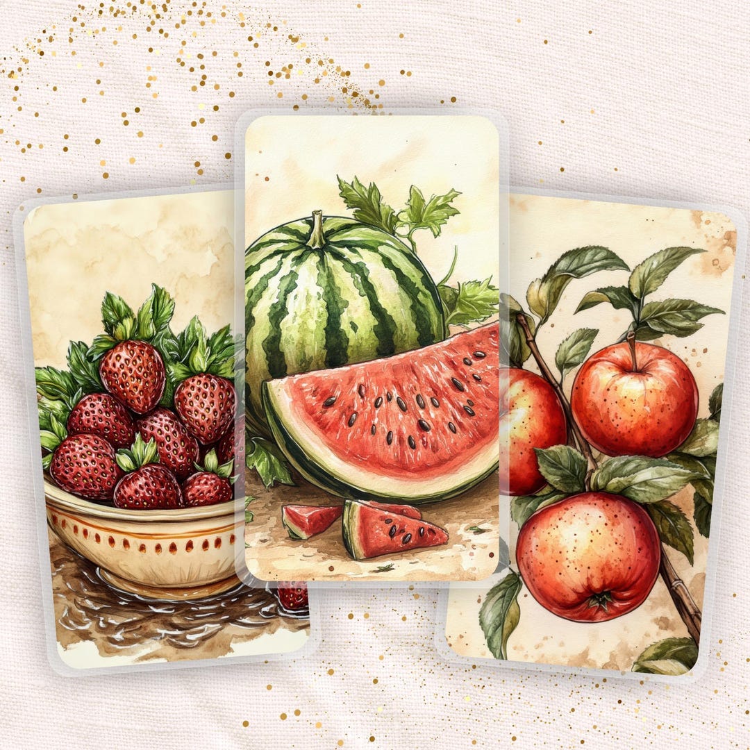 Kitchen Fruits Planner Bookmark Set, Mini Happy Planner Page Marker ...