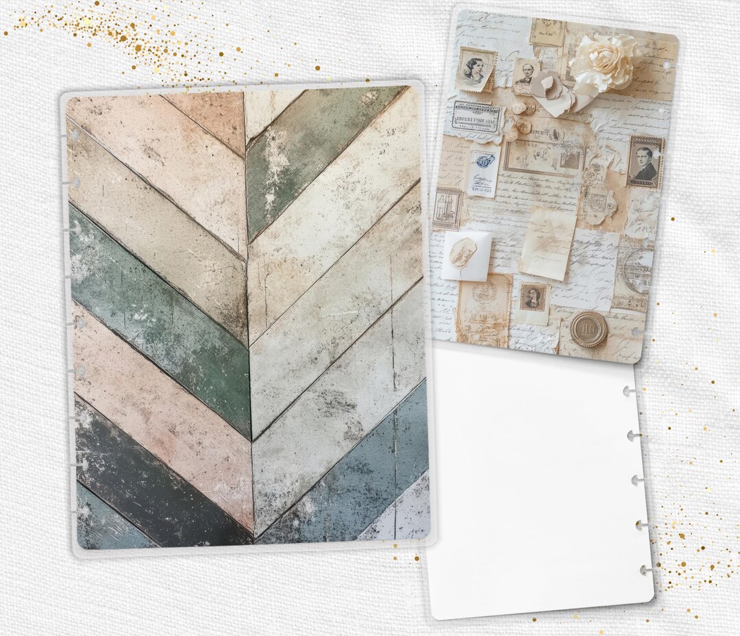 Neutral Herringbone Planner Dashboard | Happy Planner, TUL, Ring ...