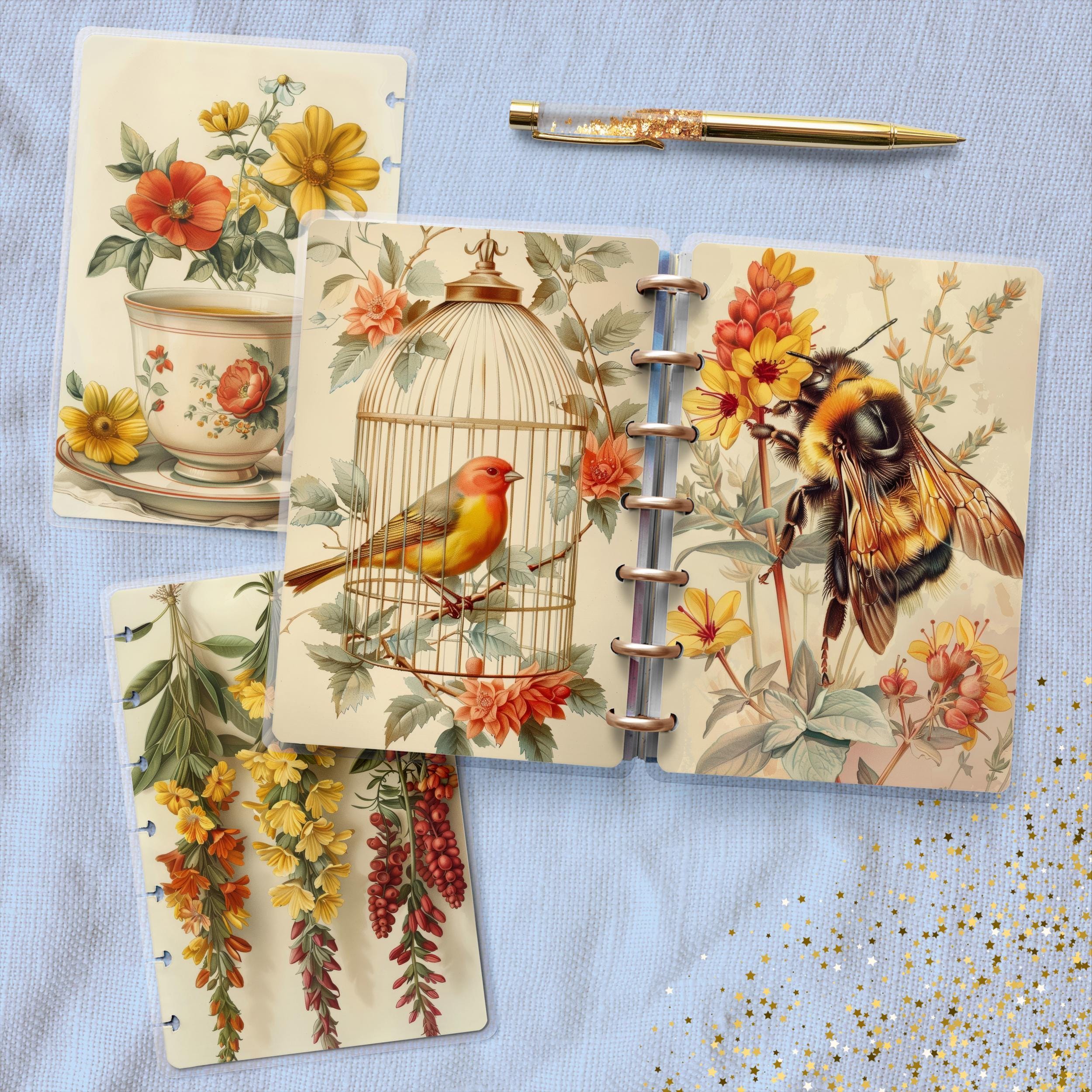 Country Life Bee Disc Bound Cover, Mini Happy Planner, Laminated ...