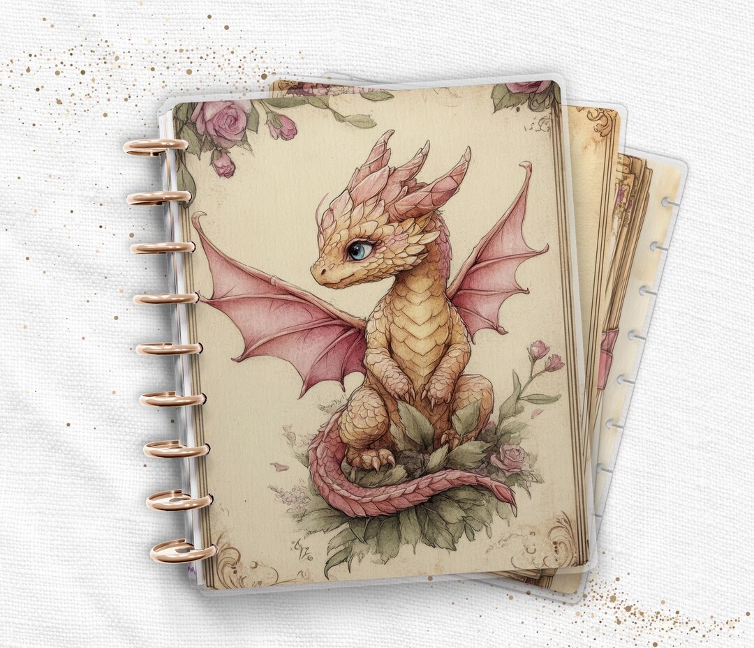 Baby Dragon Planner Cover Set | Happy Planner and TUL | Laminated ...