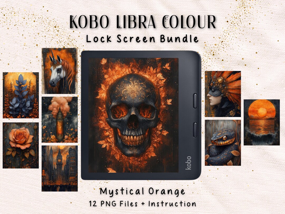 Kobo Libra Colour Lock Screens: Mystical Orange Bundle (digital ...