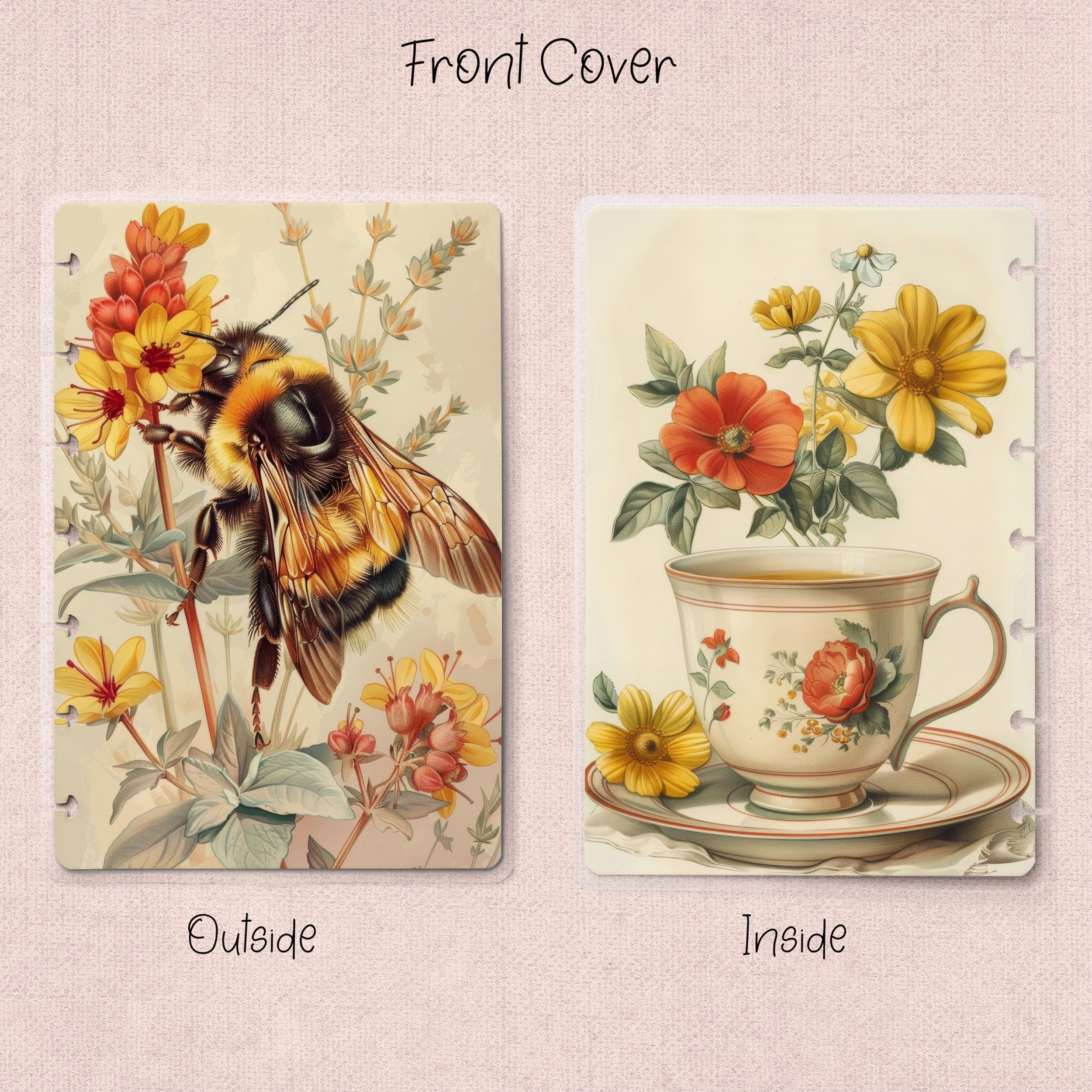 Country Life Bee Disc Bound Cover, Mini Happy Planner, Laminated ...