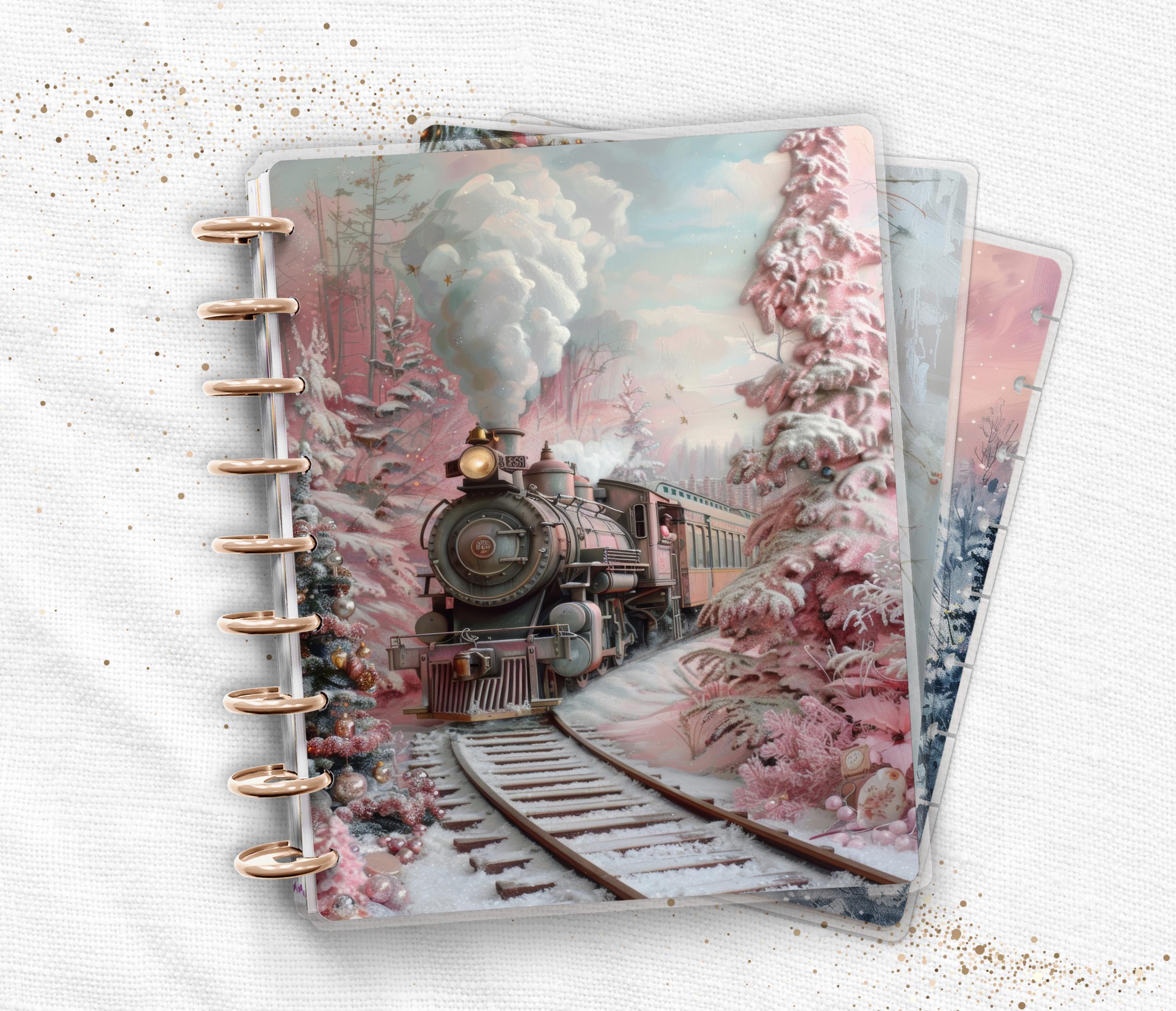 Laminated Planner Cover Set | Happy Planner and TUL | Pink Christmas ...