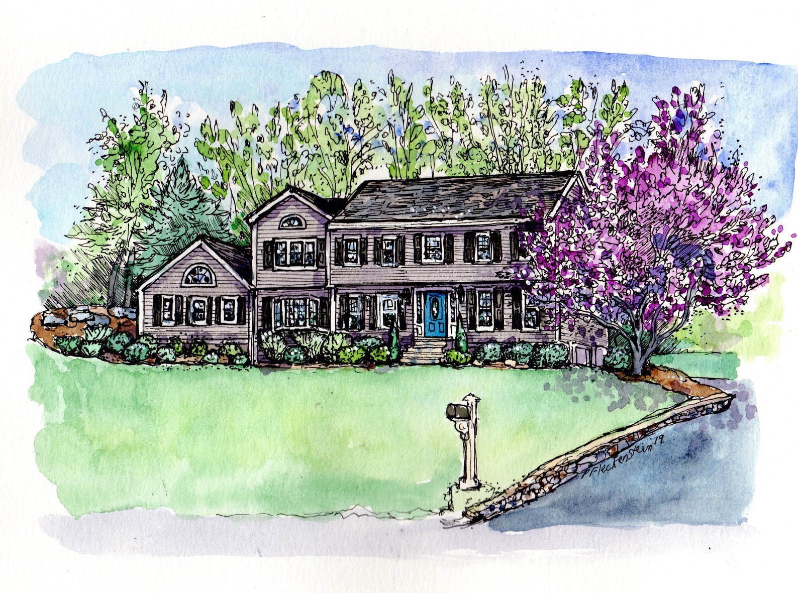Custom House Portrait/ Drawing of House/ Painting of House/ - Etsy