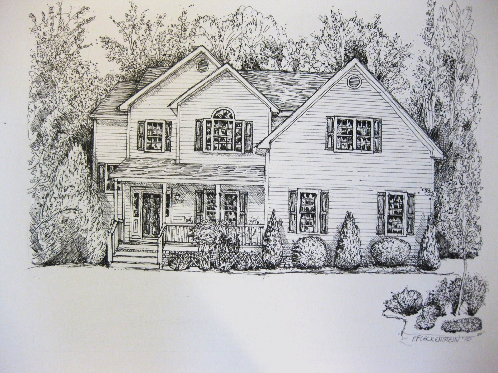 HOUSE PORTRAITS original custom portrait of your home or | Etsy