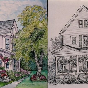 Custom House Portrait/ Drawing of House/ Painting of House ...