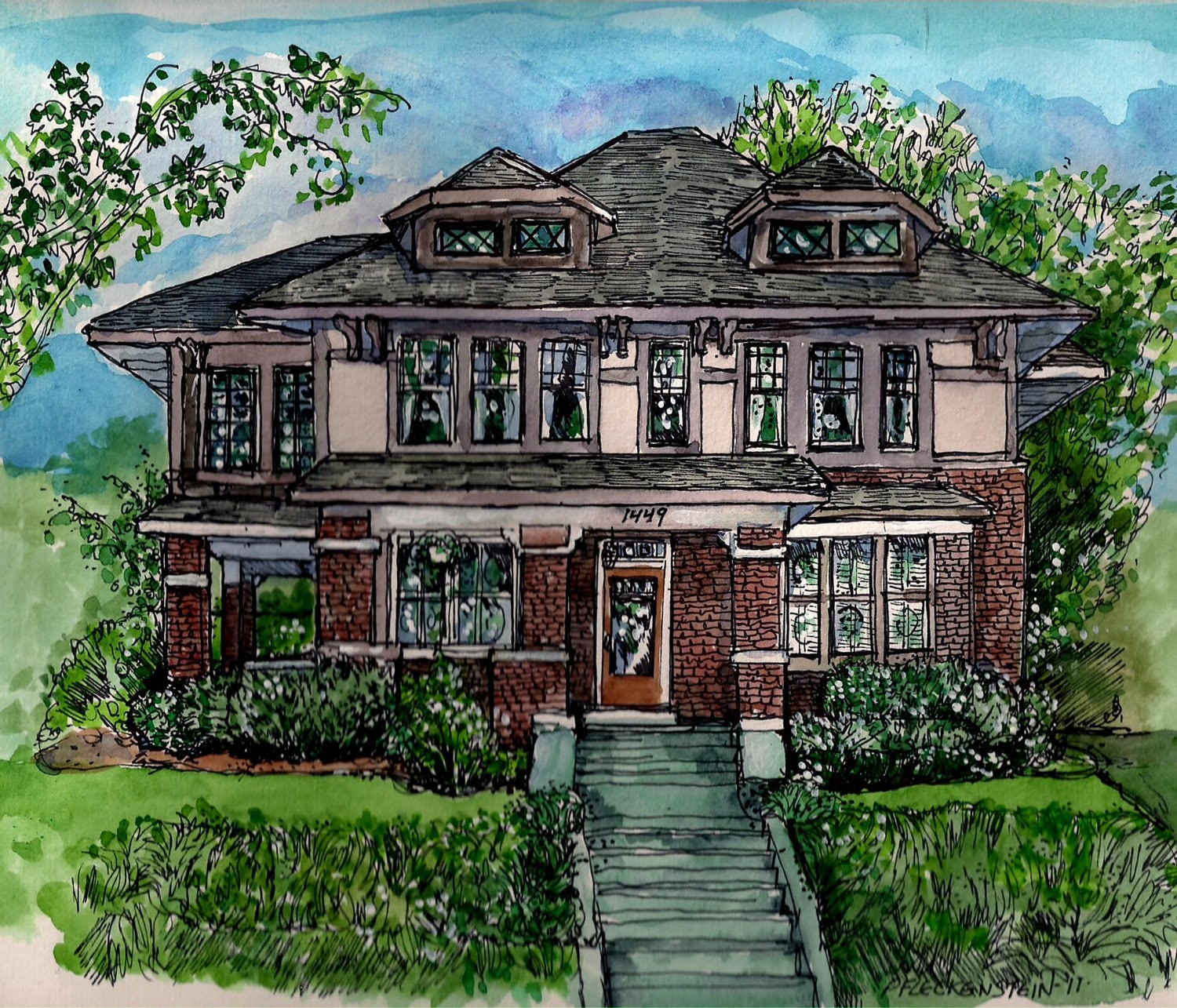 House Portraitcustom House Portraitoriginal House - Etsy