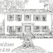 Pen and Ink Custom House Drawing, House Portrait, Handdrawn Original ...