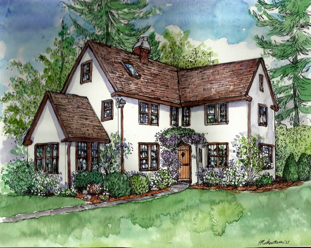 Handpainted House Portraits, Homes, Churches, Schools, Restaurants ...