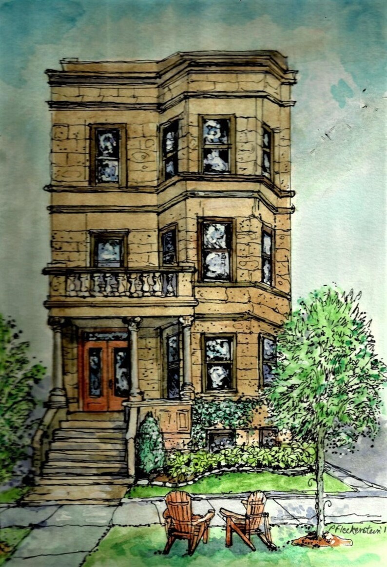 HOME PORTRAIT From Your Photo Custom Handpainted House - Etsy