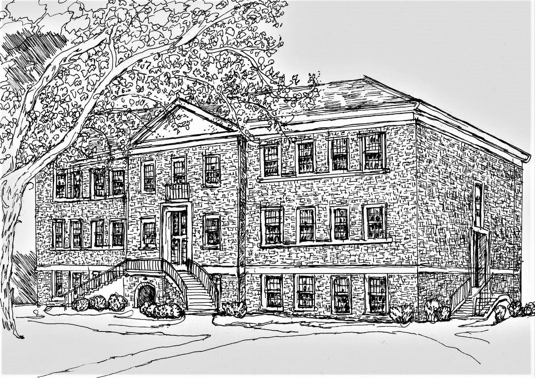 House Pen and Ink Custom Original House Portrait From Photo, Townhouse ...