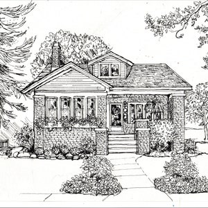 House Portrait,custom House Portrait,original House Portrait,painting ...