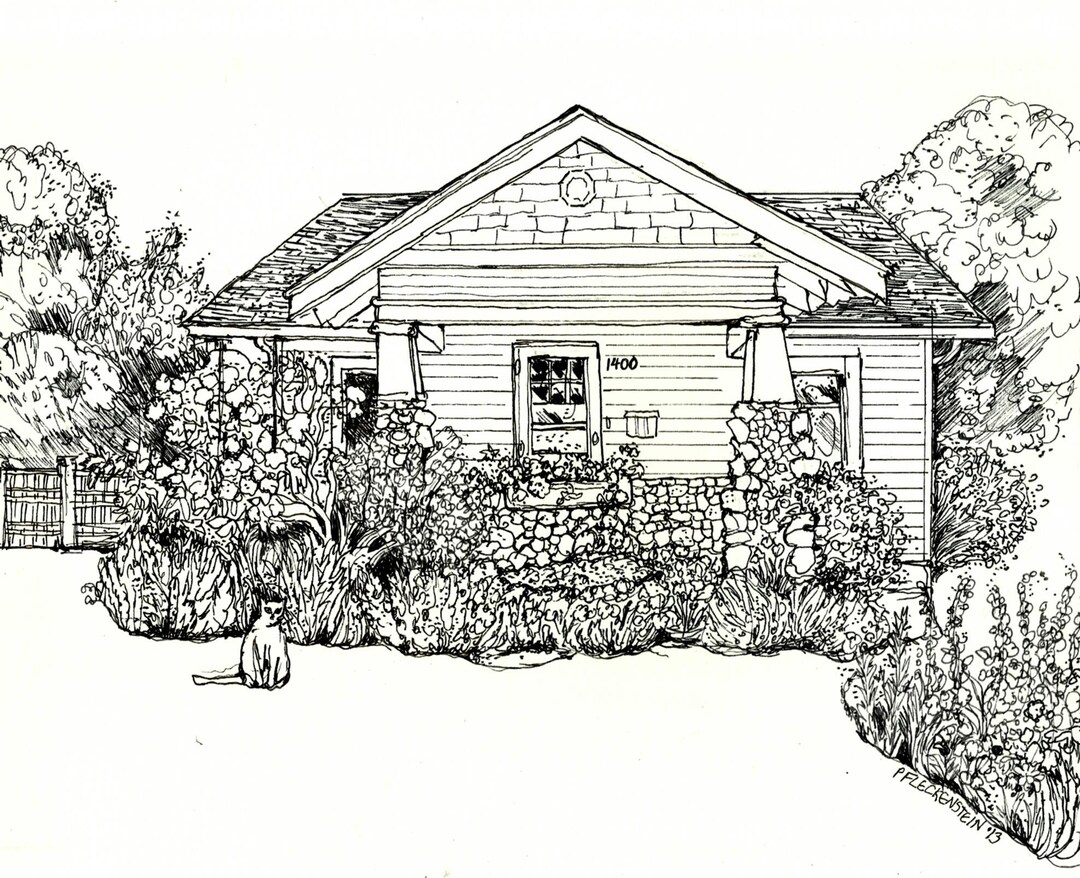 Pen and Ink House Portrait,custom House Portrait,original House ...