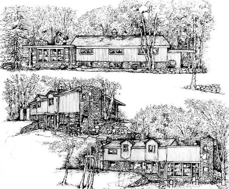 Custom House Portrait Montage in FIVE VIEWS Custom - Etsy