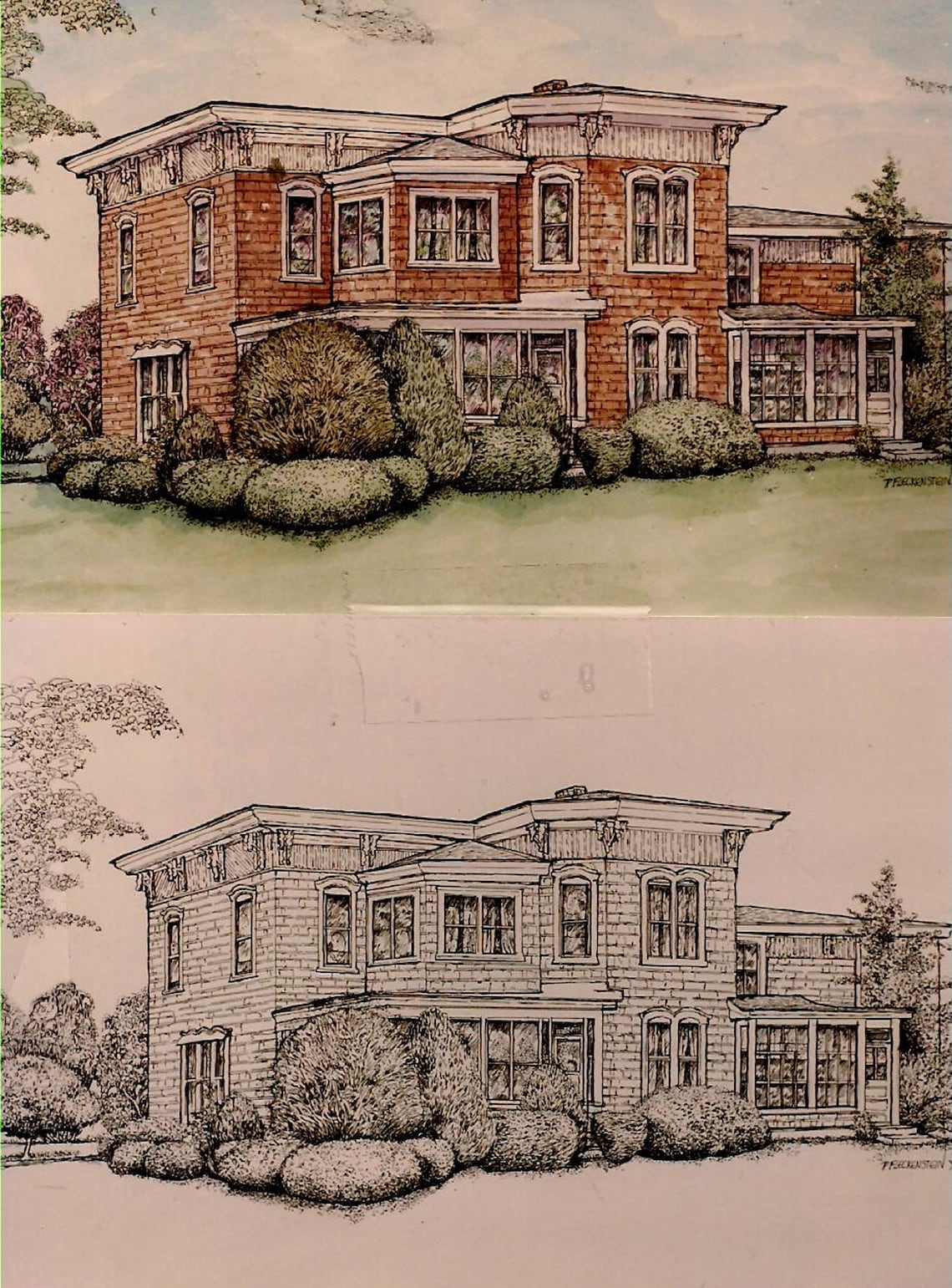 Pen and Ink Custom House Drawing House Portrait Handdrawn - Etsy