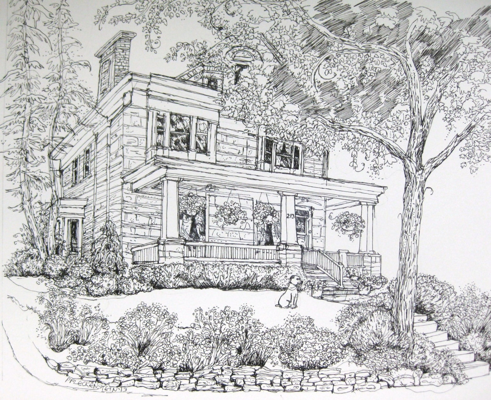 Pen and Ink House Drawingcustom House Portraithome - Etsy