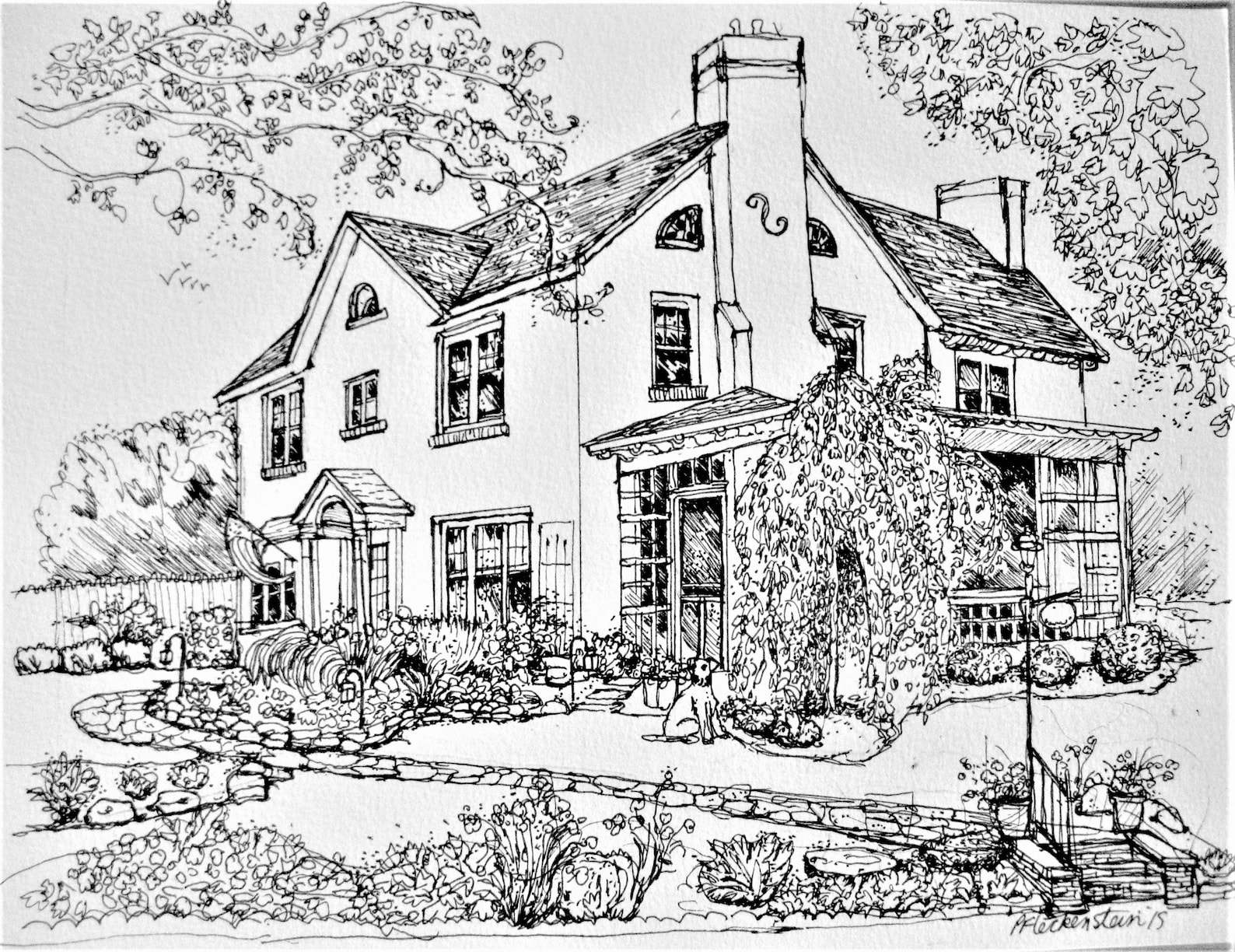 Pen and Ink House Drawingcustom House Portraithome - Etsy