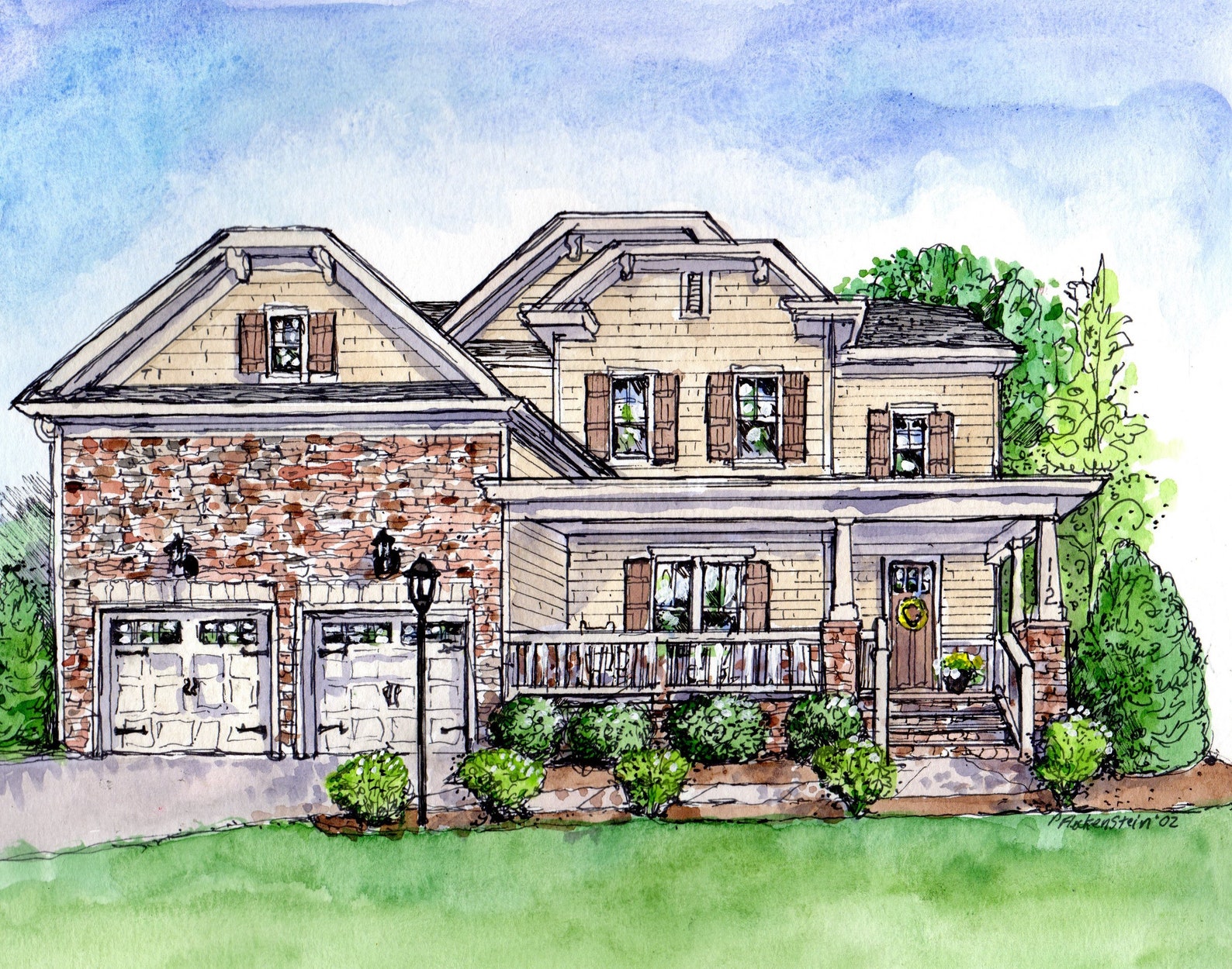 HOUSE PORTRAITS Original Custom Portrait of Your Home or - Etsy