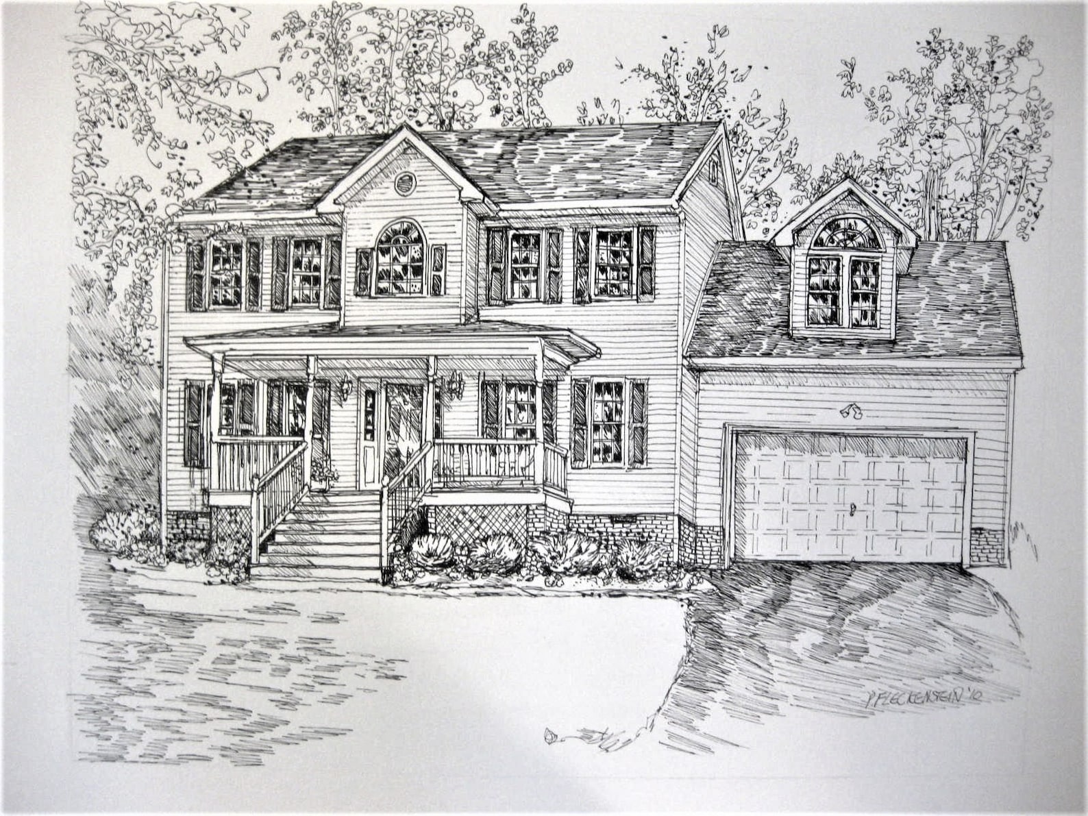 Pen and Ink House Drawingcustom House Portraithome - Etsy